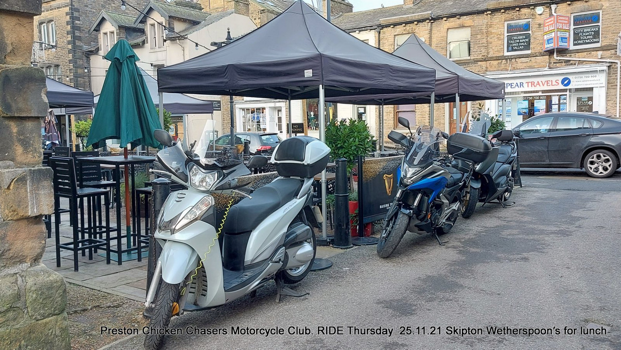RIDE Thursday 25 11 21 Skipton Wetherspoons for lunch - C90Club.co.uk