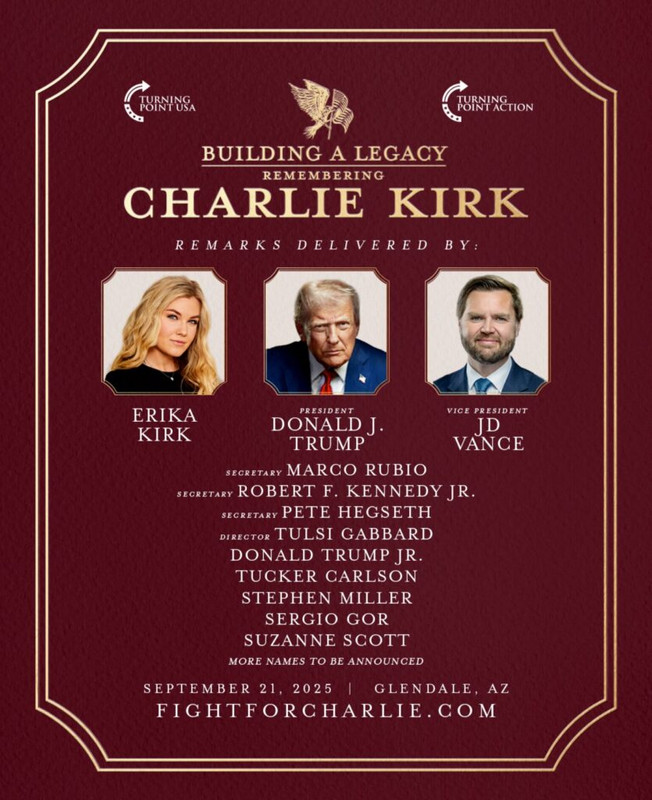 President Trump and VP JD Vance Will Both Be Attending Charlie Kirk ...