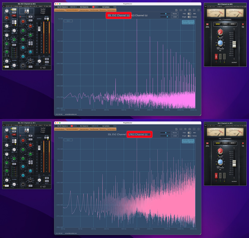 Waves SSL EV2 Channel vs Waves NLS Channel Harmonics — Postimages