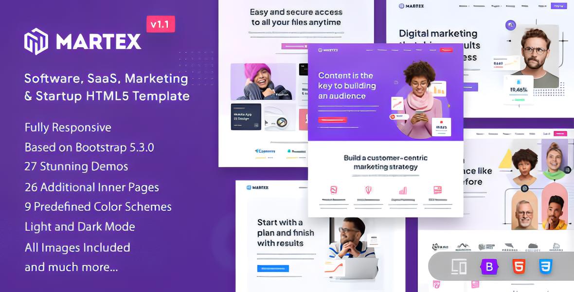 Martex - Software, SaaS & Startup HTML5 Template – Bliter GPL