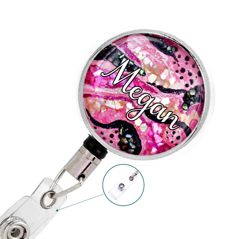 Retractable name tag holder coworker gift, medical badge holder