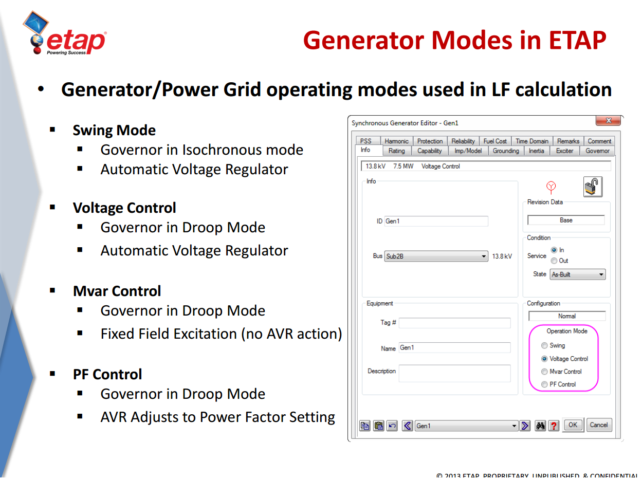 Power system simulation setup