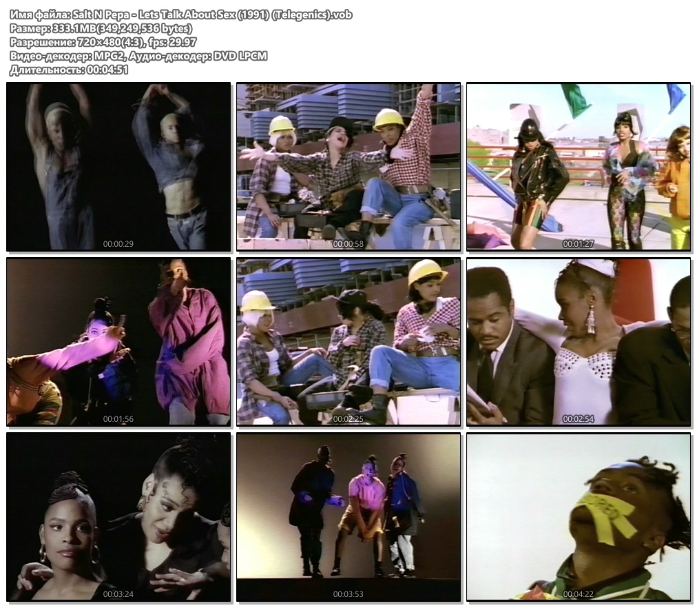 Salt N Pepa Lets Talk About Sex (1991) ( Telegenics) vob — Postimages