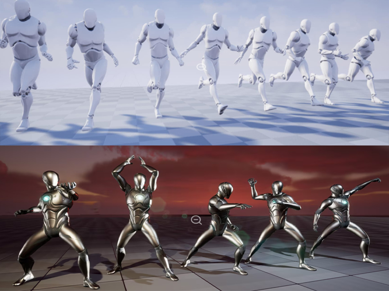 Moving 3d Animation Dance Models