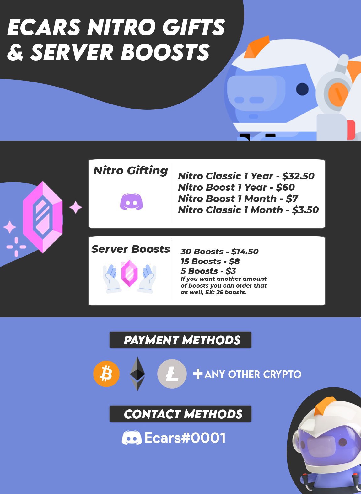 Selling - 12 Months - 1-60 Minutes - Cheapest Nitros Server Boosts ...