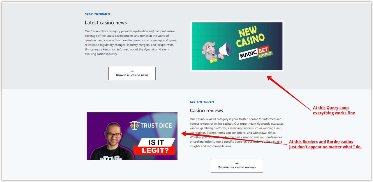 Topic: Borders and Border Radius don’t appear - GenerateSupport
