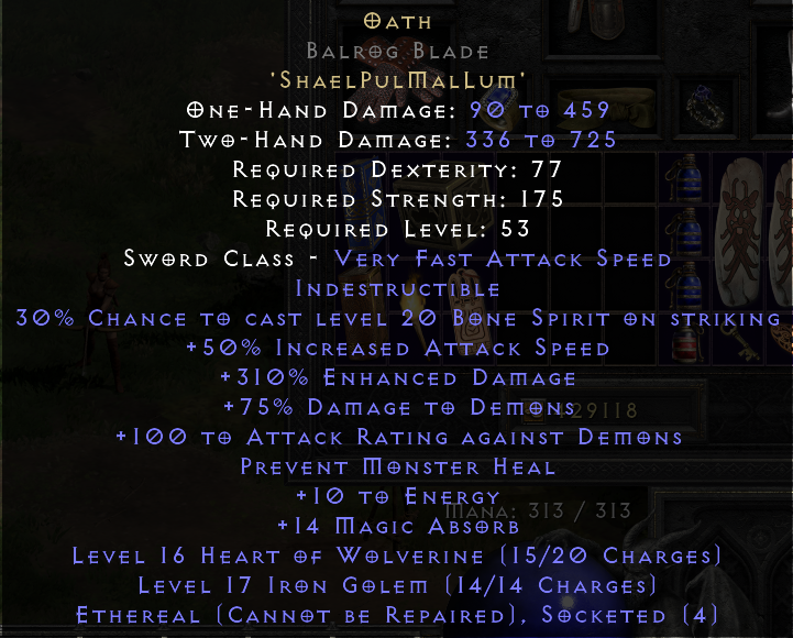 Oath In Eth Balrog Blade - Topic - d2jsp