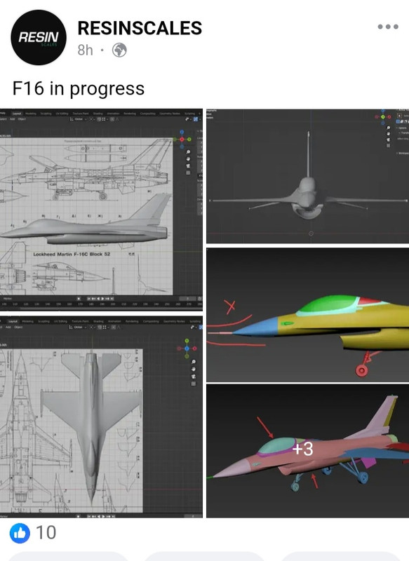 1/?? - GD/LM F-16C block 52 Fighting Falcon by RESINSCALES - in design ...