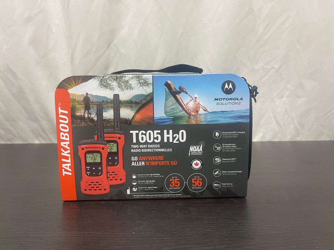 Motorola Solutions T605_H2O, Talkabout,Two-Way Radios Orange W/Black, 2 Pack 748091024610| eBay