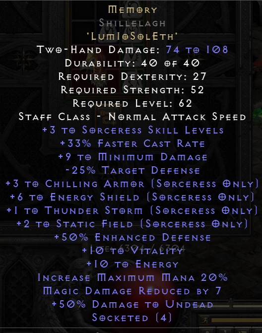 Gg Memory Staff Ft!!! - Topic - d2jsp