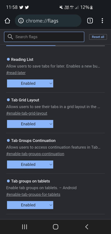 How to get back Chrome mobile "Tab Grid" if it's not enabled by default ...