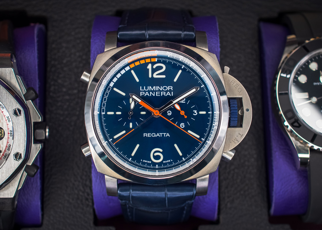 FS: Panerai Luminor Regatta Blu Mare PAM01216 47mm Titanium Watch - BOX ...