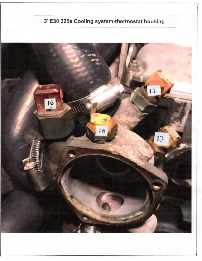 BMW E30 325e 1986 Cooling System Thermostat Housing — Postimages