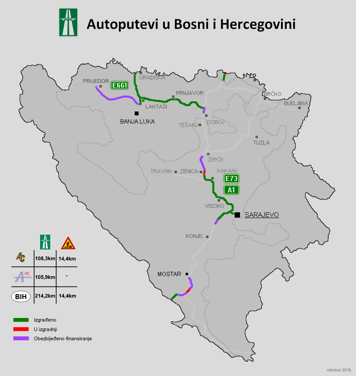 Republika Srpska | road infrastructure • Auto-putevi / Aуто-путеви ...