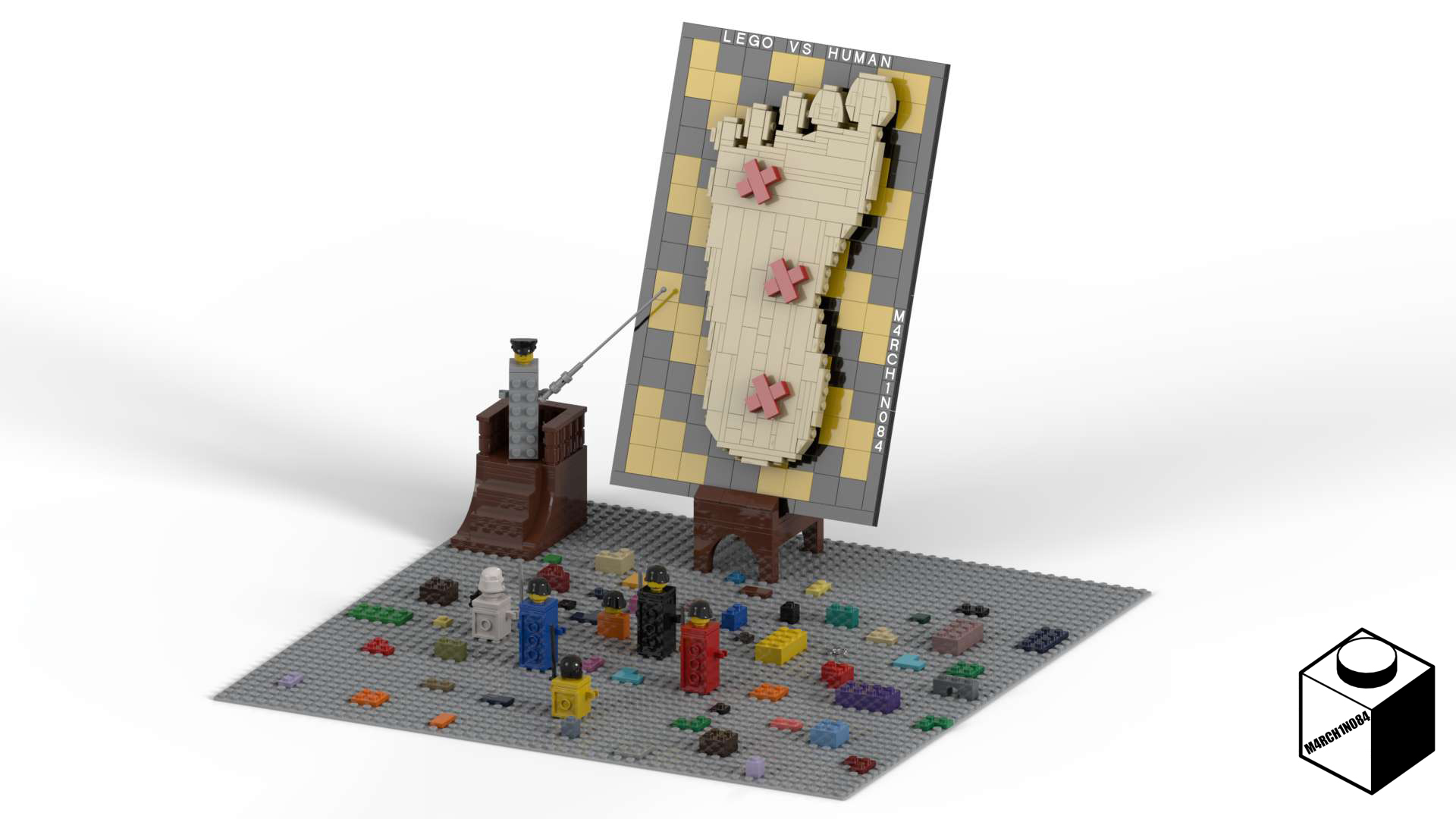 LEGO MOC Lego Vs Human by M4rchino84 | Rebrickable - Build with LEGO