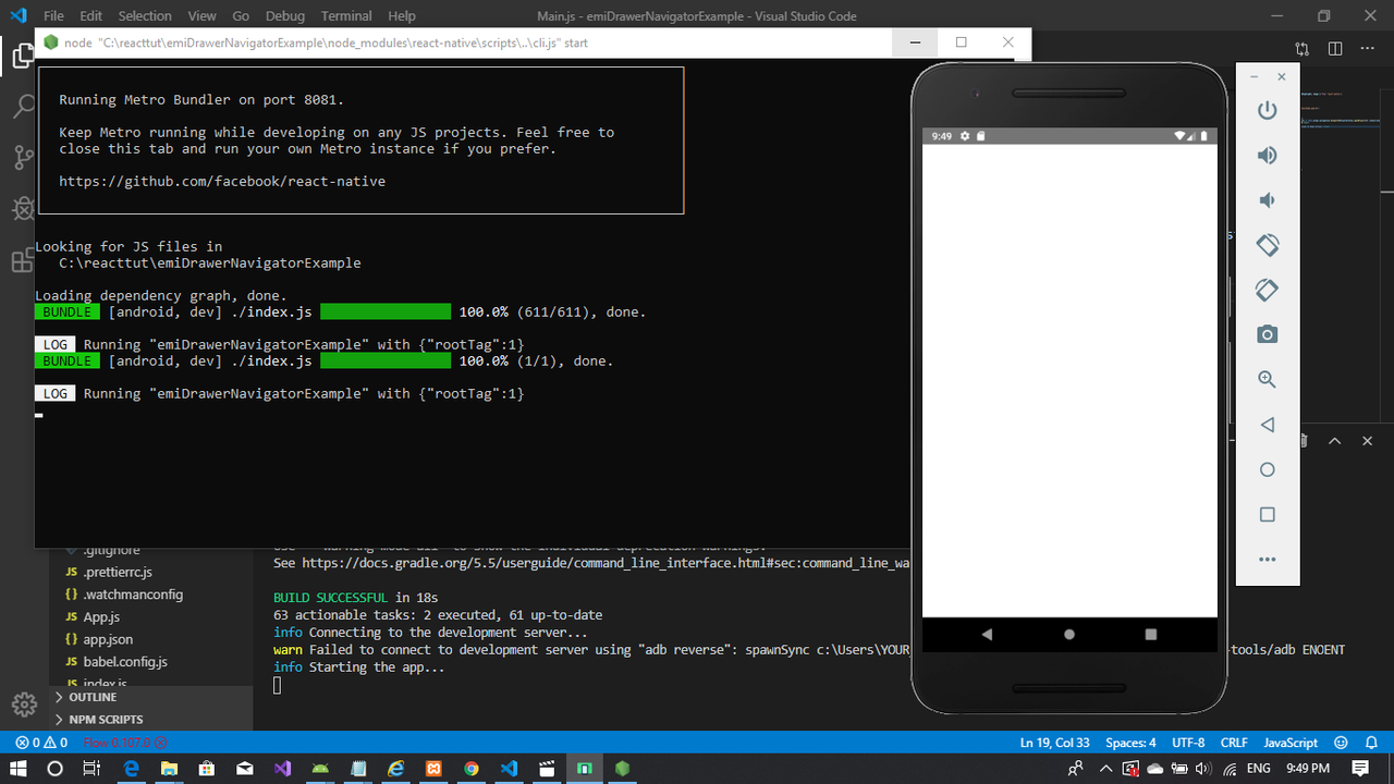 React Native Navigation Shows White Screen Stack Overflow