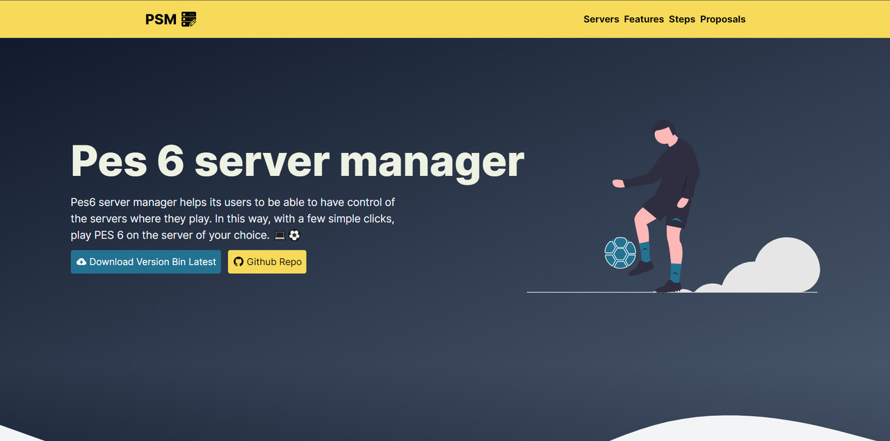 GitHub - alejooroncoy/pes6-server-manager: Pes6 server manager helps ...
