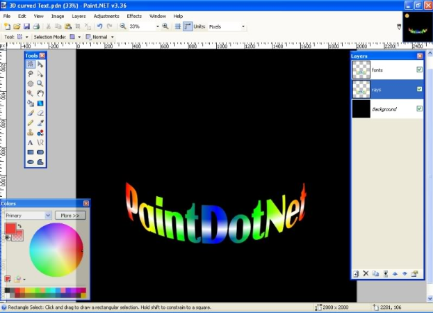 3d advanced curved text - Text Effects - paint.net Forum