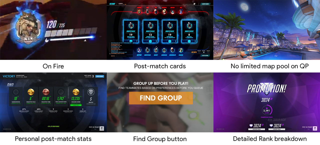 Couple removed features that i wish we got back in OW2 via /r/Overwatch ...