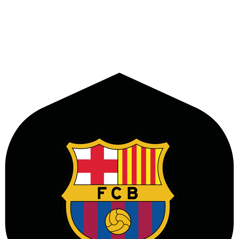 F4121 FC Barcelona Official Licensed Dart Flights No2 Std F2 Black with ...