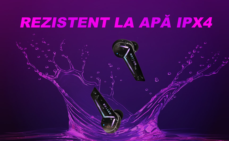Casti Gaming Bluetooth ROTTER®, Wireless Audio, Fara Fir, Afisaj ...