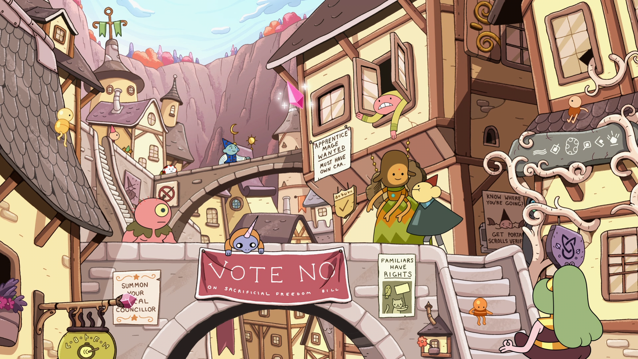 i upscaled the wizard city title screen : r/adventuretime