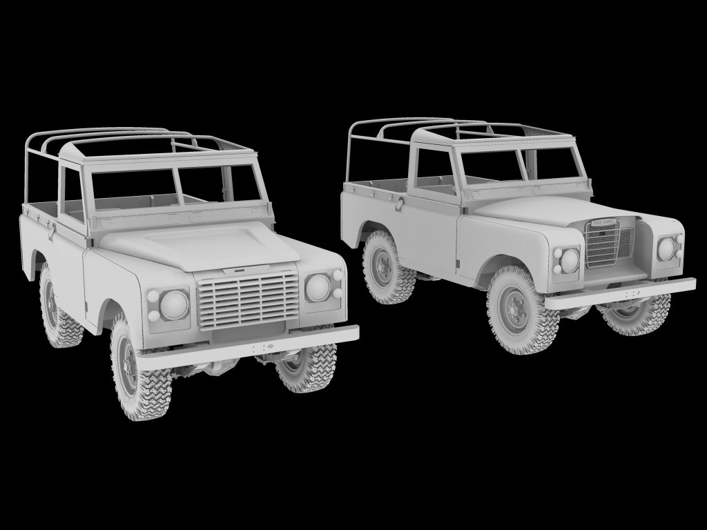 35th Scale Land Rovers Models Design for 3D Printing. - Work in ...