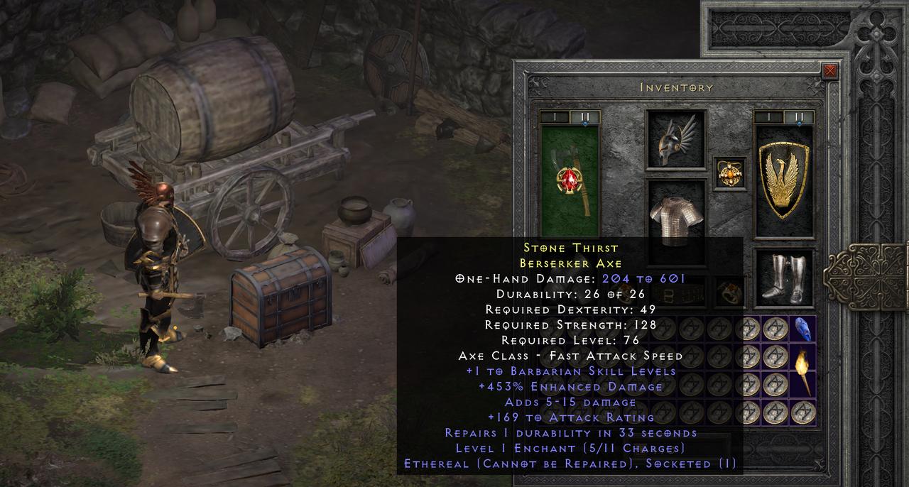 High Dmg Eth Rep Cruel Berserker Axe Black - Topic - d2jsp