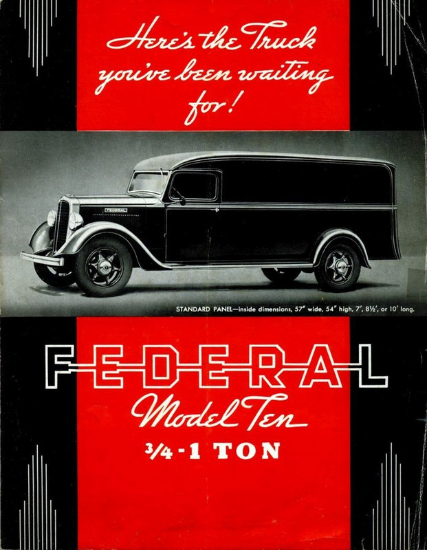 Federal '35 Model Ten ¾ 1 Ton Panel — Postimages