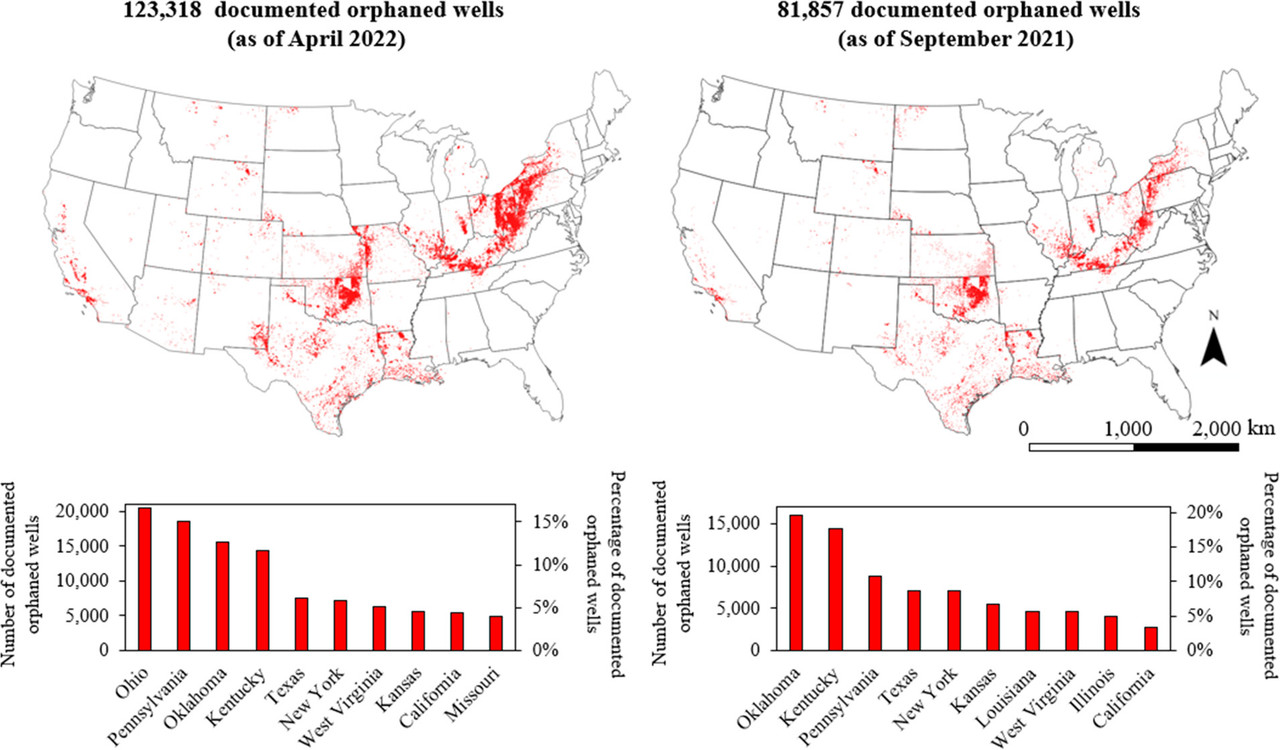 Documented Orphaned Oil and Gas Wells Across the United States ...