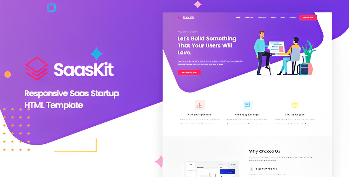 SaasKit - Saas Startup HTML Template – Bliter GPL