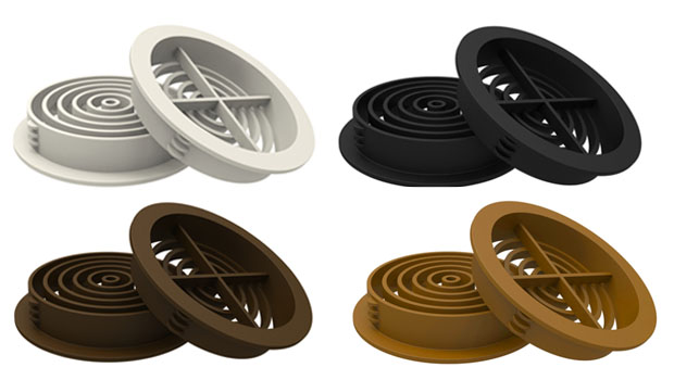 Circular Disk Vents - 70mm uPVC Soffit / Fascia / Roof / Eaves Push In ...