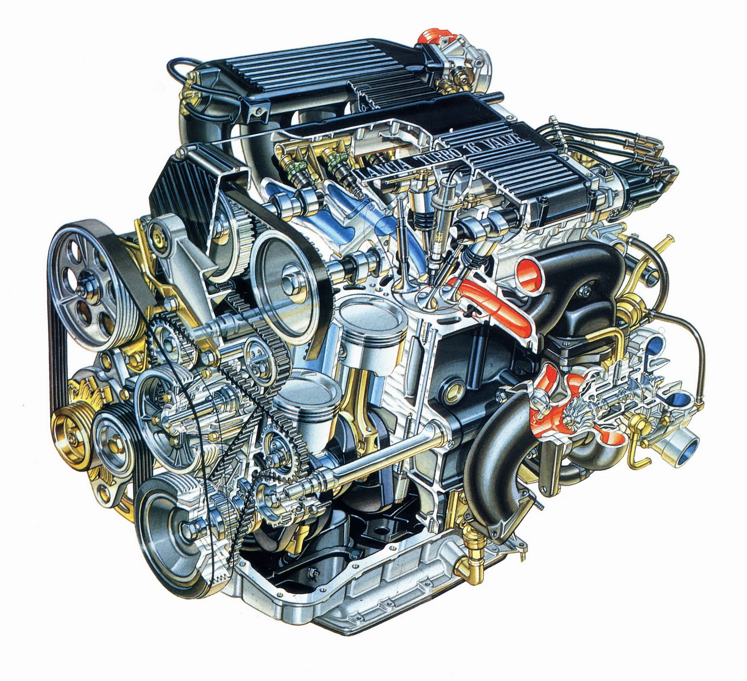 Lancia Delta Integrale Turbo 16 V engine — Postimages