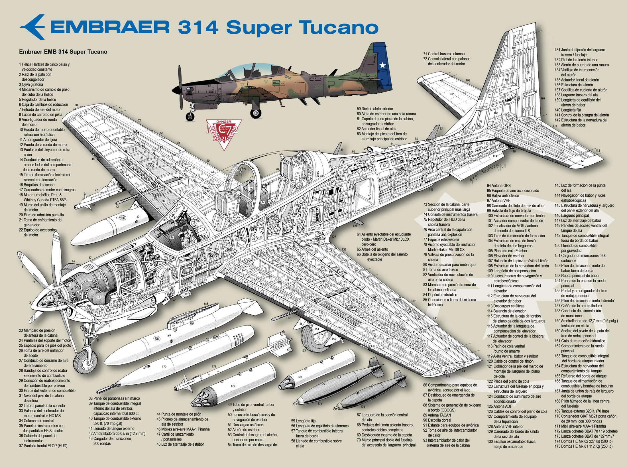 Embraer EMB 314 Super Tucano fach — Postimages