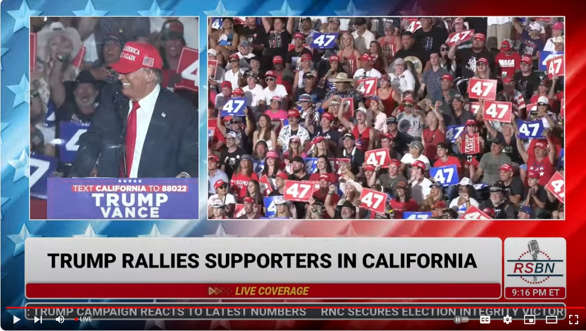 LIVE: President Trump Holds a Rally in Coachella, CA – 10/12/24 5PM PDT