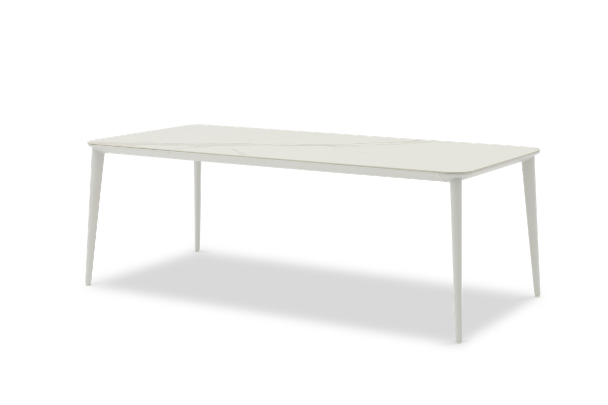 TIMO DINING TABLE CERAMIC TOP 1 8 M WHITE MARBLE 2 — Postimages