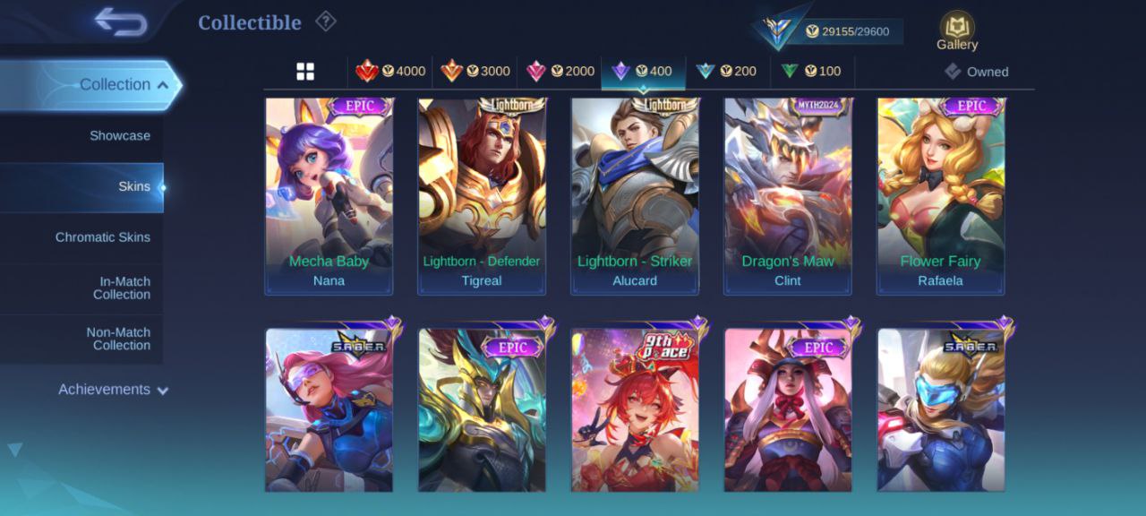 Buy ML# 112 132skin_82hero_55level_Epic Gusion Epic Uranus Epic Moskov ...