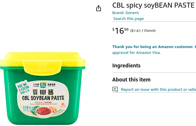 Difficulty finding yellow soybean paste to buy online in the USA, which ...