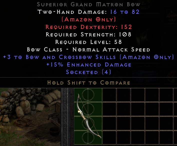 Grand Matron Bow Faith Base +3bow/15%ed Gmb - Topic - d2jsp