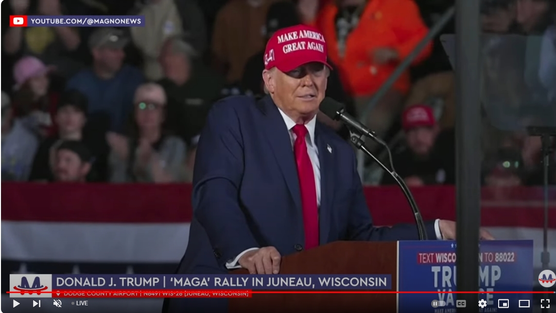 LIVE: President Trump Holds a Rally in Juneau, WI – 10/6/24 @ 3:00 PM ET
