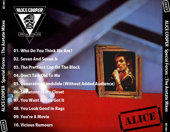 Alice Cooper (US) - Special Forces (Original Acetate Mixes) (1981 ...