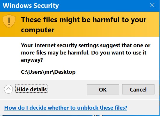 windows 10 - False positives: "These files might be harmful to your ...