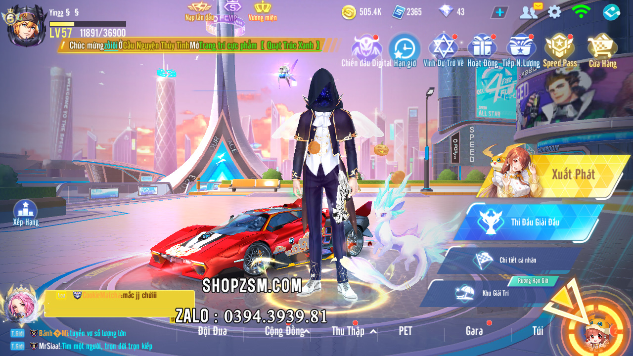 Tài khoản Zing Speed Mobile