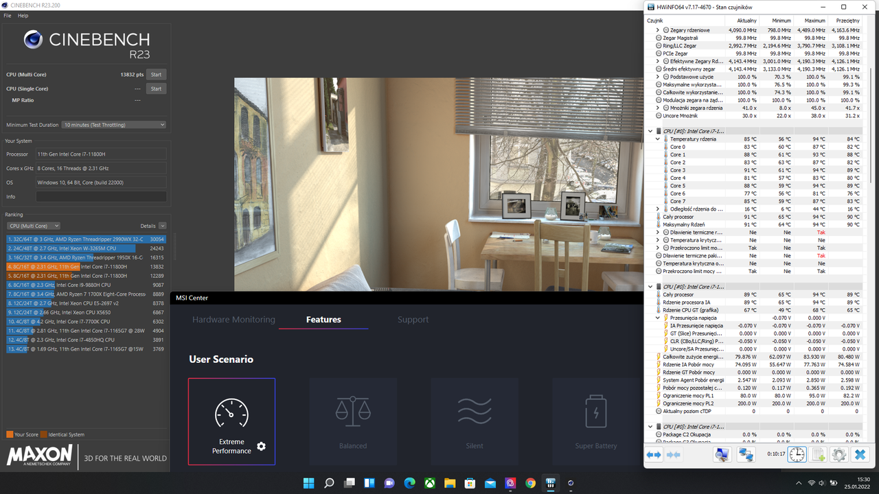 Cinebench R23 scores for i9 11900H model? : r/MSILaptops