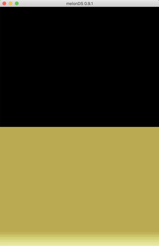 Pokemon Platinum only showing background on bottom screen? - melonDS board