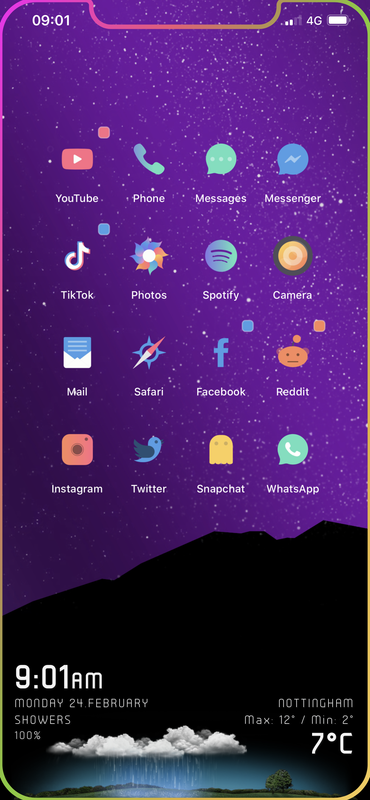 [Setup] Starry Night • an advanced look to the stock iOS • iOS 13.3.1 ...