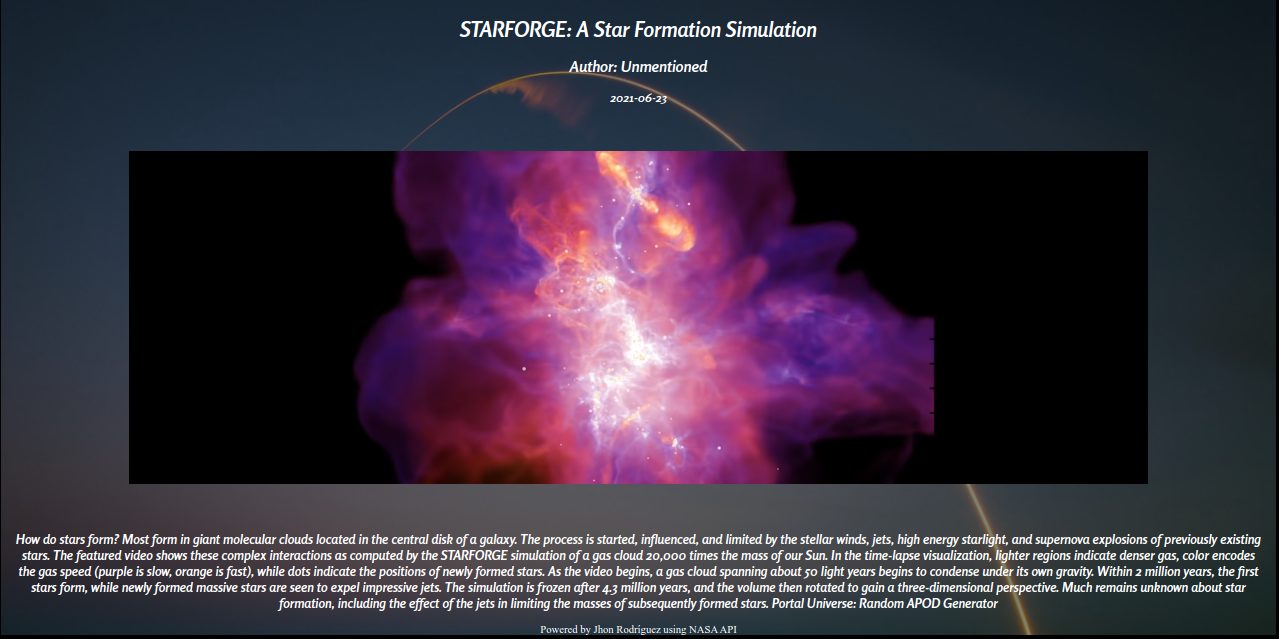 GitHub - Esttiwar/apod-nasa-api: App made with html, css and vanilla ... GitHub - Esttiwar/apod-nasa-api: App made with html, css and vanilla ...
