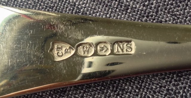 Hallmarks CTB W Tulip NS on forks Nickel Silver - www.925-1000.com