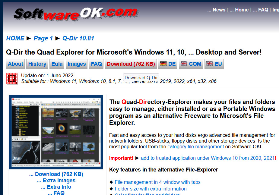 Desktop & Văn phòng - The Quad Directory Explorer 4 Windows ( 1 cửa sổ ...
