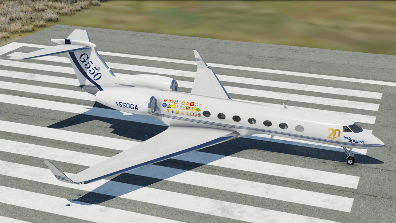 X-Plane Fly-In 20th Anniversary livery for AKD G550 - Aircraft Skins ...